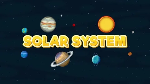 Animation of the sun and planets of the ... | Stock Video | Pond5
