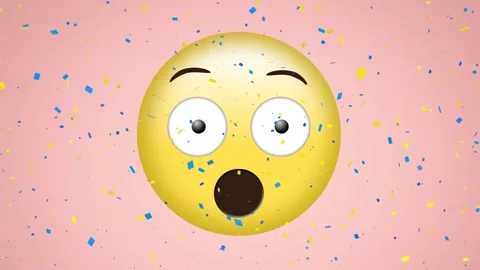 Animation of surprised emoji icon on pin... | Stock Video | Pond5