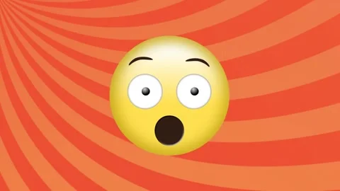 Animation of surprised face emoji agains... | Stock Video | Pond5