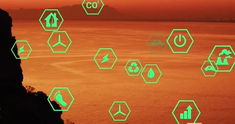 Animation of sustainability and ecology ... | Stock Video | Pond5