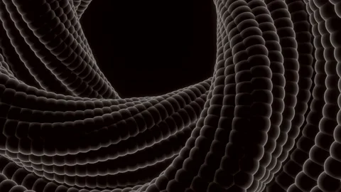 Animation with swirling loop on black ba... | Stock Video | Pond5