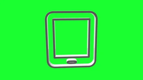 Animation of a tablet in a square frame ... | Stock Video | Pond5