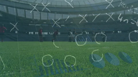 Animation of tactics floating with graph... | Stock Video | Pond5