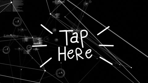 Animation of tap here over connections o... | Stock Video | Pond5