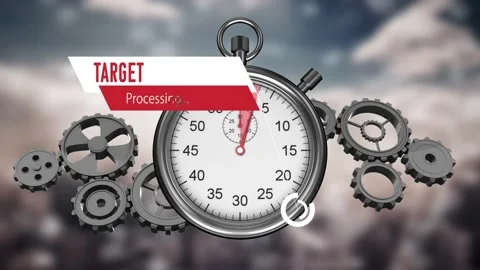 Animation of target processing over movi... | Stock Video | Pond5
