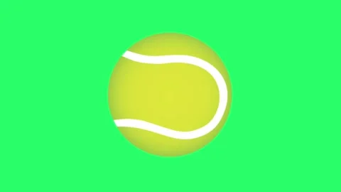 Animation tennis ball on green screen. | Stock Video | Pond5