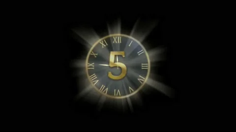 Animation text countdown from 5 to 1 iso... | Stock Video | Pond5