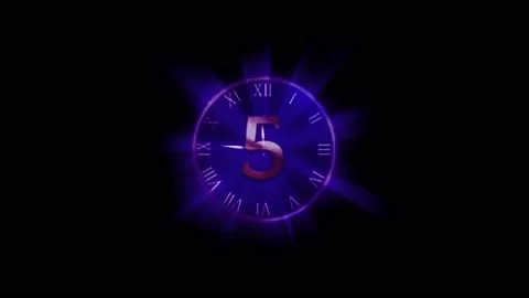 Animation text countdown from 5 to 1 iso... | Stock Video | Pond5