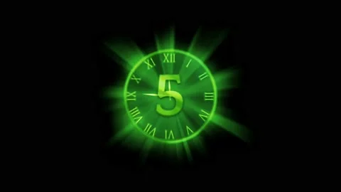 Animation text countdown from 5 to 1 iso... | Stock Video | Pond5