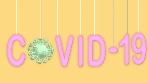 Animation text Covid 19 and cartoon bact... | Stock Video | Pond5