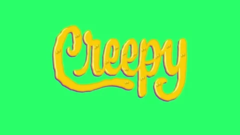 Animation text Creepy on green backgroun... | Stock Video | Pond5
