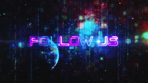 Animation text of Follow Us pink blue ab... | Stock Video | Pond5