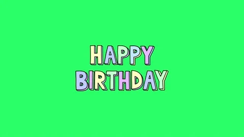 Animation Text Happy Birthday Stock Video Pond5