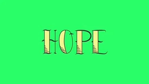 Animation text HOPE tattoo on green scre... | Stock Video | Pond5