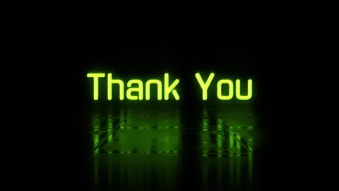 Animation text of Thank you neon green g... | Stock Video | Pond5