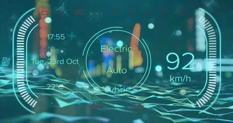 Animation of texts, numbers in speedomet... | Stock Video | Pond5