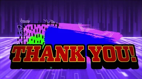 Animation of thank you in digital abstra... | Stock Video | Pond5