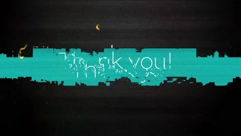 Animation of thank you text and interfer... | Stock Video | Pond5