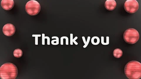 Animation thank you text and ball with b... | Stock Video | Pond5