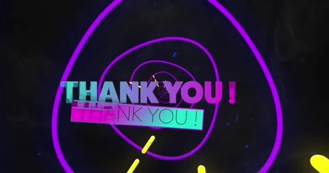 Animation of thank you text banner over ... | Stock Video | Pond5