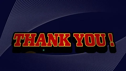 Animation of thank you text with exclama... | Stock Video | Pond5