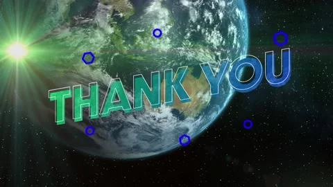 Animation of thank you text in green to ... | Stock Video | Pond5
