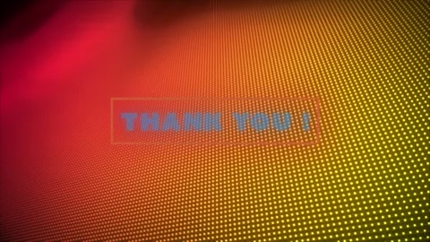 Animation of thank you text over yellow ... | Stock Video | Pond5