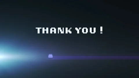 Animation of thank you text over glowing... | Stock Video | Pond5