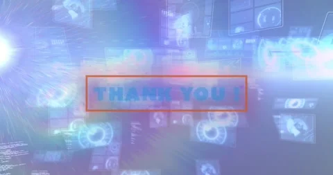 Animation of thank you text over scope s... | Stock Video | Pond5