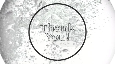 Animation of thank you text over shapes | Stock Video | Pond5