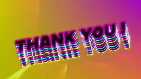 Animation of thank you text over orange ... | Stock Video | Pond5
