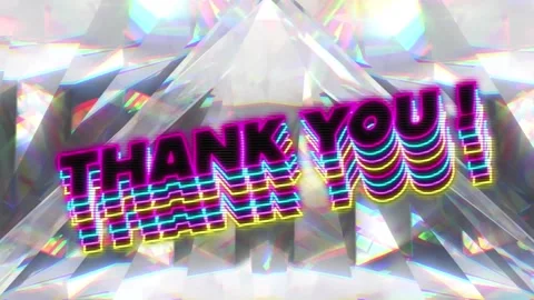 Animation of thank you text over glowing... | Stock Video | Pond5