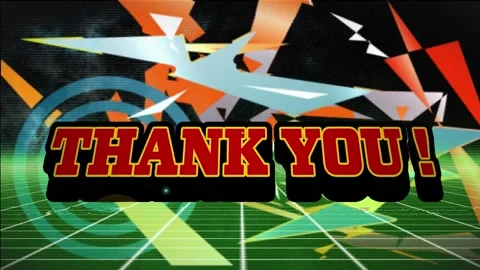 Animation of thank you text over neon sh... | Stock Video | Pond5