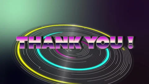 Animation of thank you text over moving ... | Stock Video | Pond5