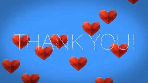 Animation of thank you text in white ove... | Stock Video | Pond5