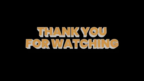 Animation thank you for watching text wh... | Stock Video | Pond5