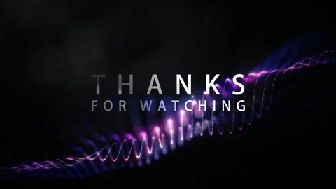 Animation Thanks for watching text with ... | Stock Video | Pond5