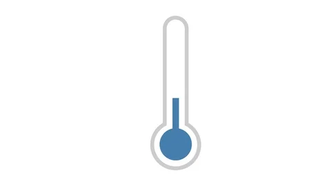 Animation of the thermometer. Temperatur... | Stock Video | Pond5