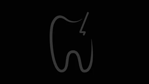 Animation of a tooth and a lightning ico... | Stock Video | Pond5