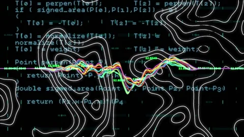 Animation of topographical map and colou... | Stock Video | Pond5