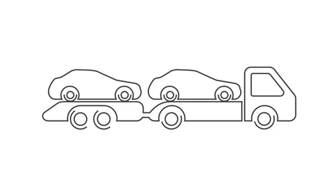 Animation of a tow truck with an additio... | Stock Video | Pond5