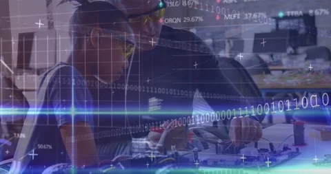 Animation of trading board and programmi... | Stock Video | Pond5