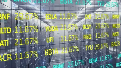 Animation of trading board, bars and con... | Stock Video | Pond5