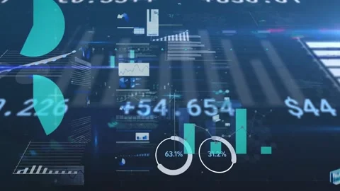 Animation of trading board over multiple... | Stock Video | Pond5
