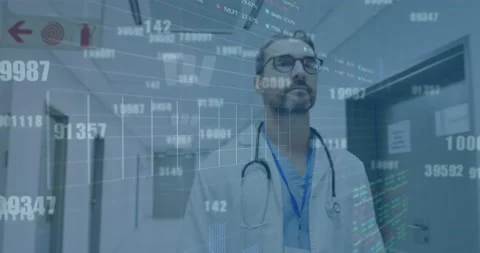 Animation of trading boards, graphs, num... | Stock Video | Pond5