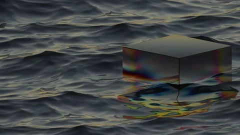 Animation with a transparent glass cube ... | Stock Video | Pond5