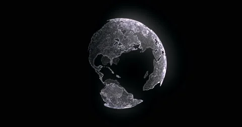 Animation of turning globe background | Stock Video | Pond5