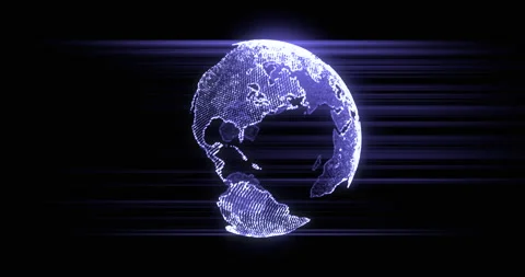 Animation of turning globe background | Stock Video | Pond5