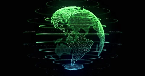 Animation of turning globe background | Stock Video | Pond5