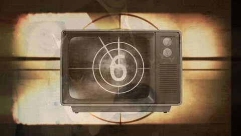 Animation of tv screen with countdown ov... | Stock Video | Pond5
